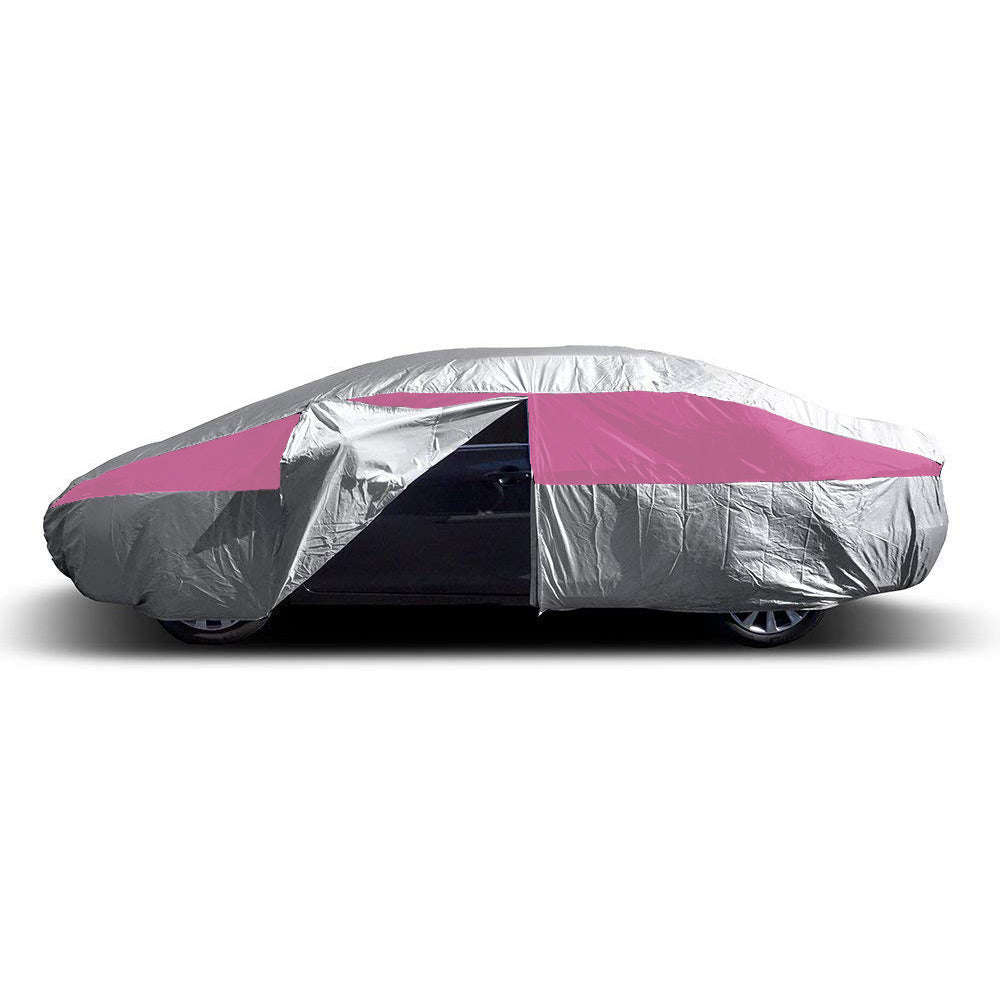 Titan Brilliant Color Poly 210T Car Cover for Sedans 186-202" (Fuchsia)